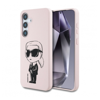 Maska Karl Lagerfeld Silicone Graffiti Ikonik MagSafe za Samsung S25/ S931B pink