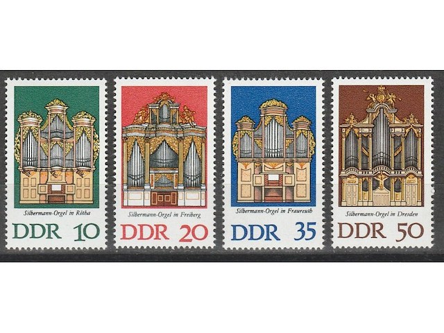 DDR - 1976 - Silbermann Organs - MNH