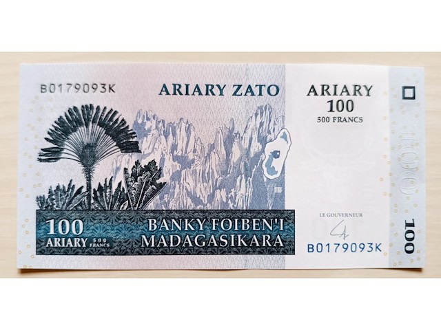 Madagascar 100 ariary .Unc , 2004 godina