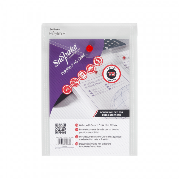 Fascikla pismo (uspravna) A5 Snopake Superline Clear