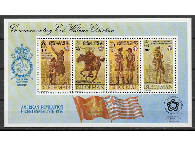 Isle of Man-1976-American Revolution Bicentennial - MNH