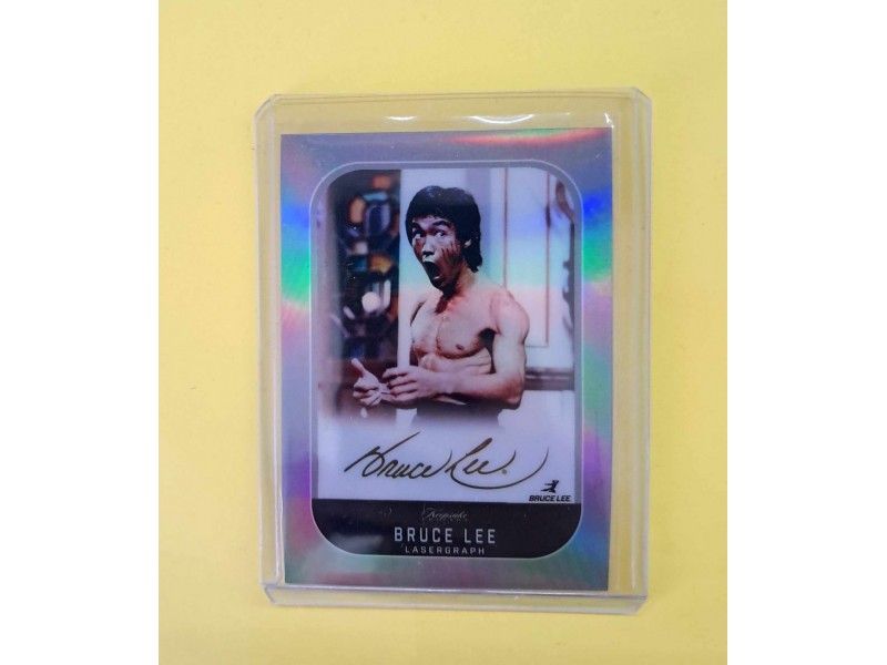 Bruce Lee Keepsake Lasegraph AUTO 50th Anniversary