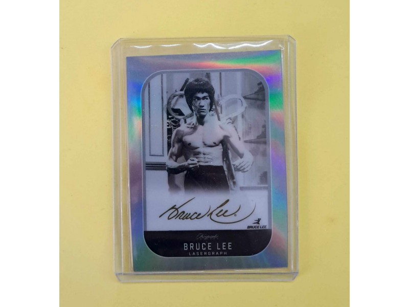 Bruce Lee Keepsake Lasegraph AUTO 50th Anniversary