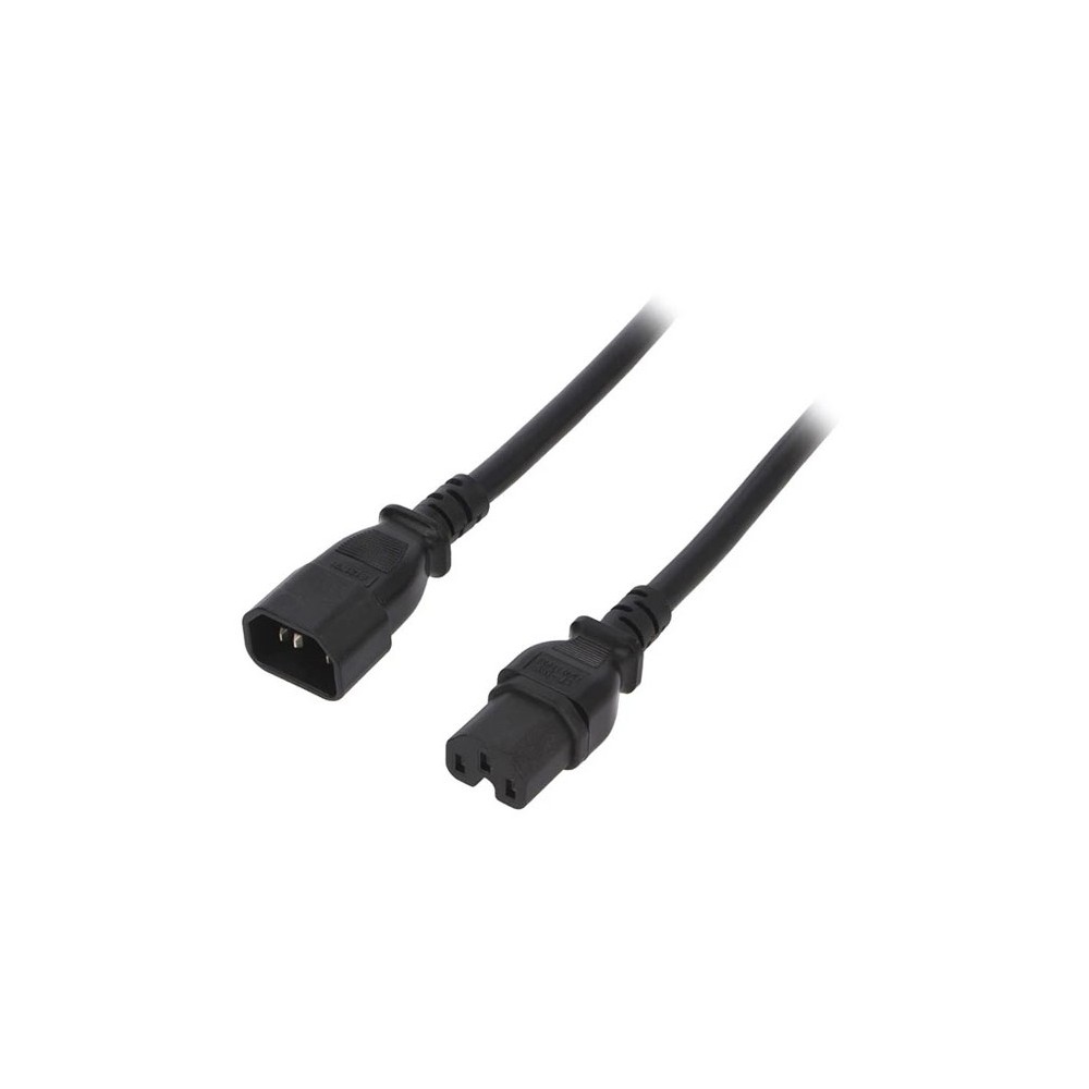 Kabl napojni C14 M - C15 F, 3m, 15A