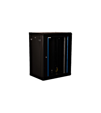 19" Nazidni orman 15HU, 600x450 (VxŠxD), DTWH, 100kg, crni
RAL9005 crni, 19" nosači 2x sprijeda