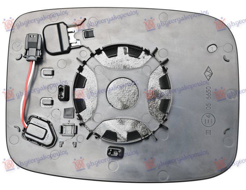 STAKLO RETROVIZORA SA GREJACEM (MRTAV UGAO) (ASFERICNO)
