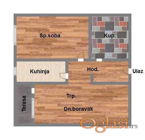Dvosoban 47m2 Telep