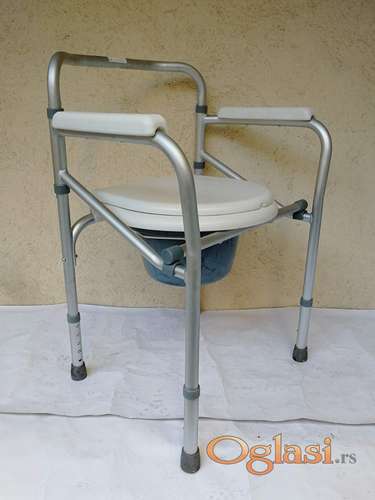 Toalet stolica, BEZ TOCKOVA, aluminijumska, RASKLOPIVA
