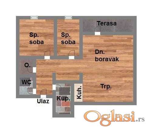 Trosoban stan u Sremskoj Kamenici u izgradnji