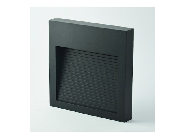Zidna nadgradna LED lampa 6W kvadratna crna