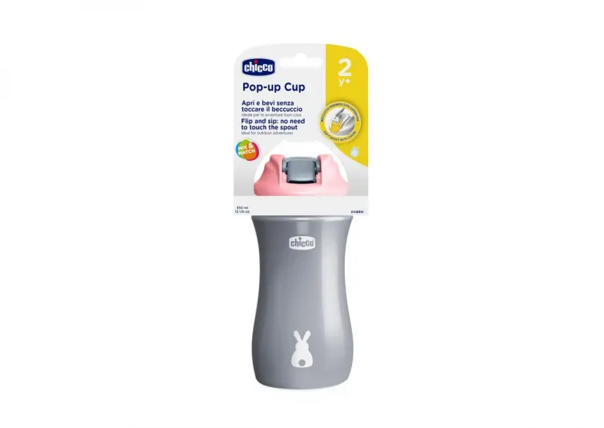 CHICCO ČAŠA SA MEKANIM PISKOM 350ML,24M+,ROZE