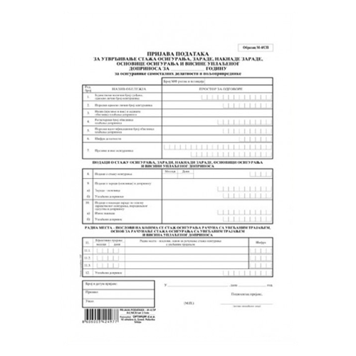 Obrazac M4-SP