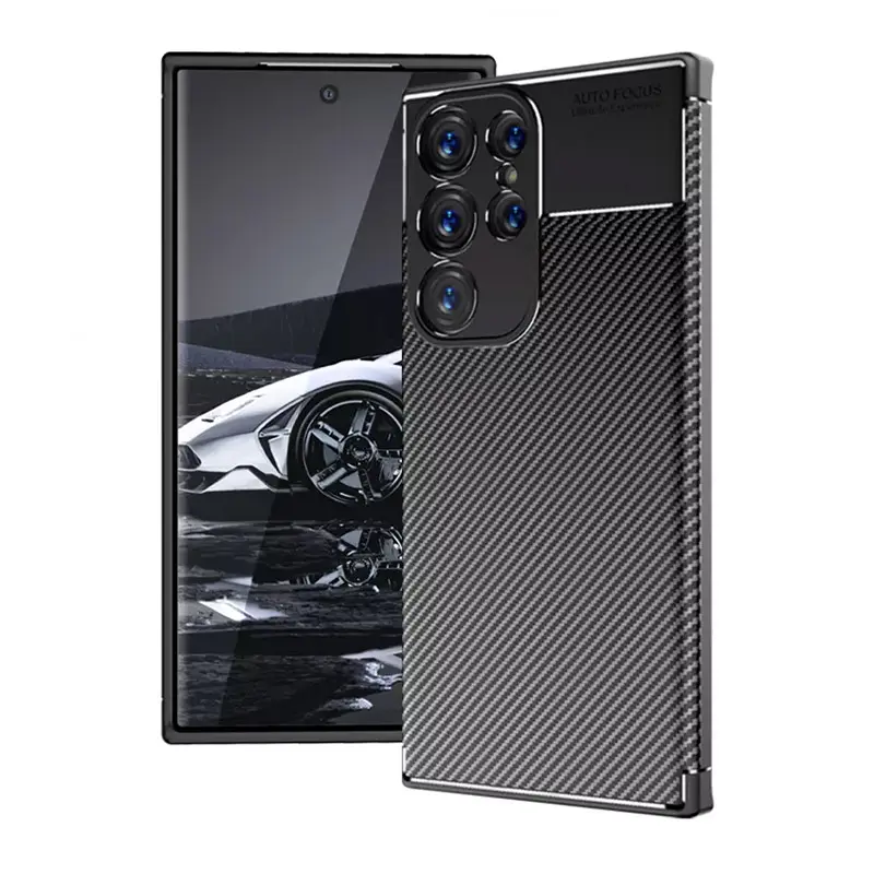 Maska Carbon Defender za Samsung S23 Ultra/ S918B, Crna