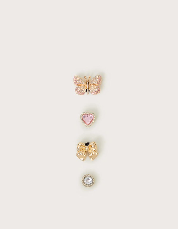Monsoon Set aksesoara za devojčice Sparkle Clog Charms, 4 komada, Šareni