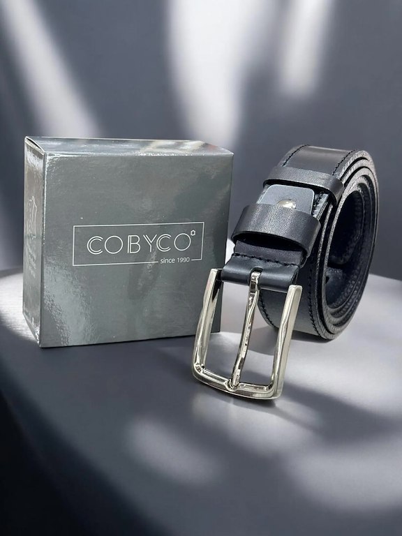 Cobyco Ručno pravljeni kaiš, Kožni, Crni