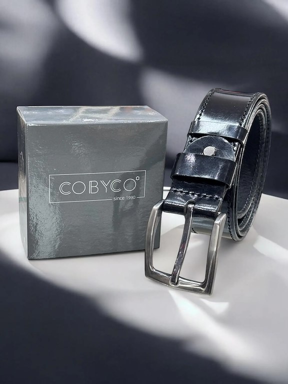 Cobyco Ručno pravljeni kaiš, Kožni, Crni
