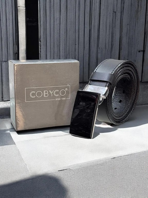 Cobyco Ručno pravljeni kaiš, Kožni, Crni
