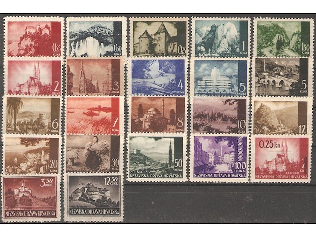 1941-43 - NDH R.I. Razni predeli MNH