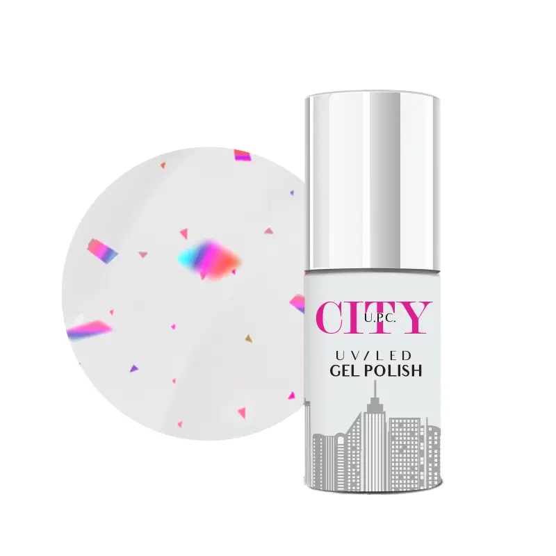 Urban Pro Završni sjaj za trajni lak City Hybrid Top Coat, 7ml, Pink Stars