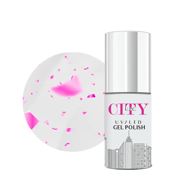 Urban Pro Završni sjaj za trajni lak City Hybrid Top Coat, 7ml, Rasberry Stars