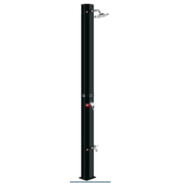 Solarni tuš 60 l sa slavinom za pranje nogu crni E-112