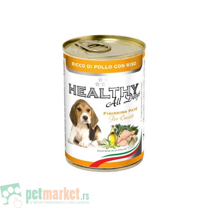 Healthy: Pašteta sa komadićima za štence Puppy All Days Pate, 400 gr