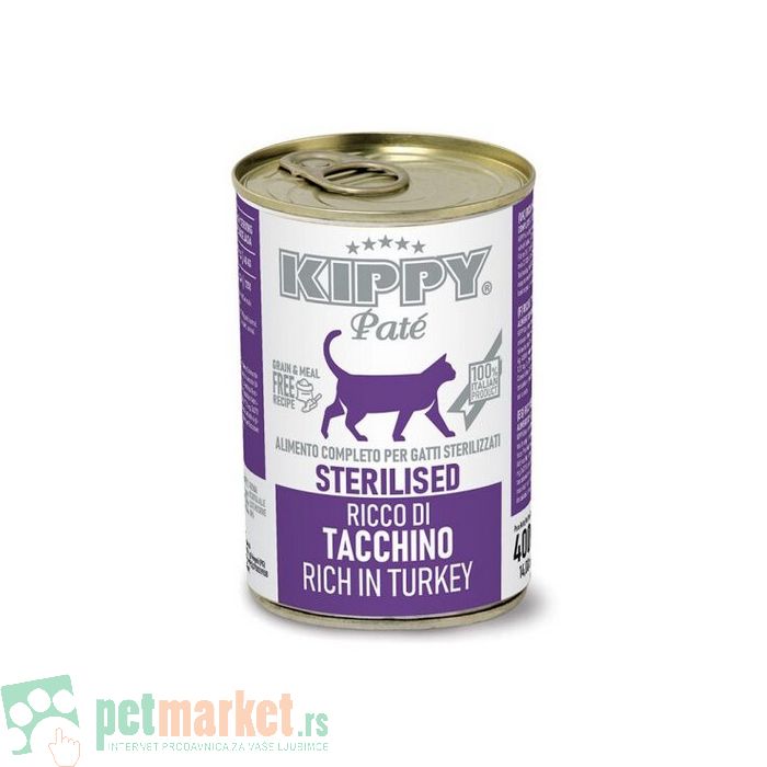 Kippy: Pašteta za sterilisane mačke Sterilized Pate, 400 gr