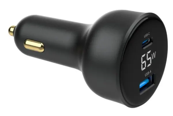 GEMBIRD USB Punjac za auto TA-UC-AC2PD65LCD-CAR-01, 2-port