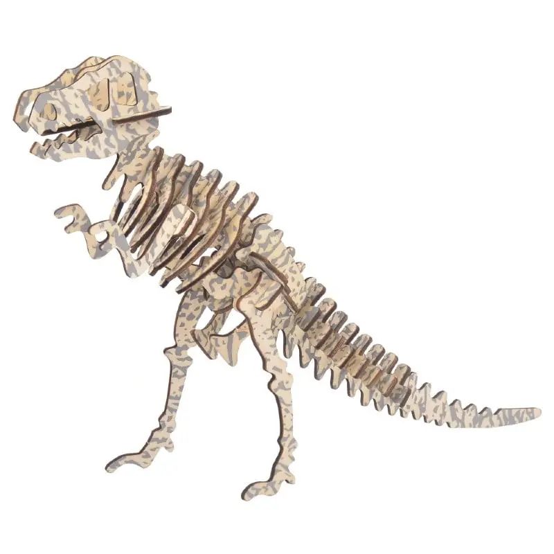 Slagalica Tiranosaurus, 3D, Drvena, Bež