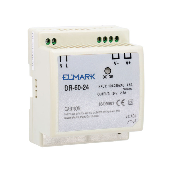 DR-60-24 POWER SUPPLY 24V OUTPUT VOLTAGE 60W