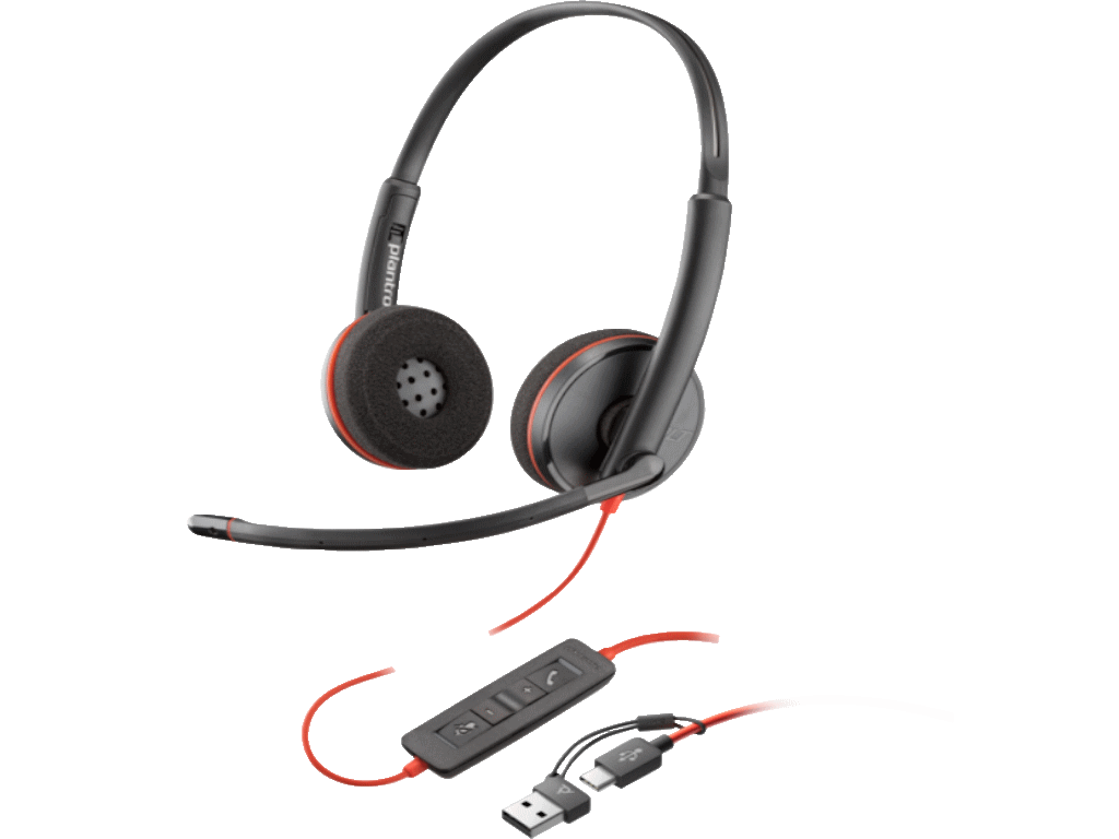 Slušalice HP Poly BW 3220 Stereo USB-C HS +USB-C/A/crna