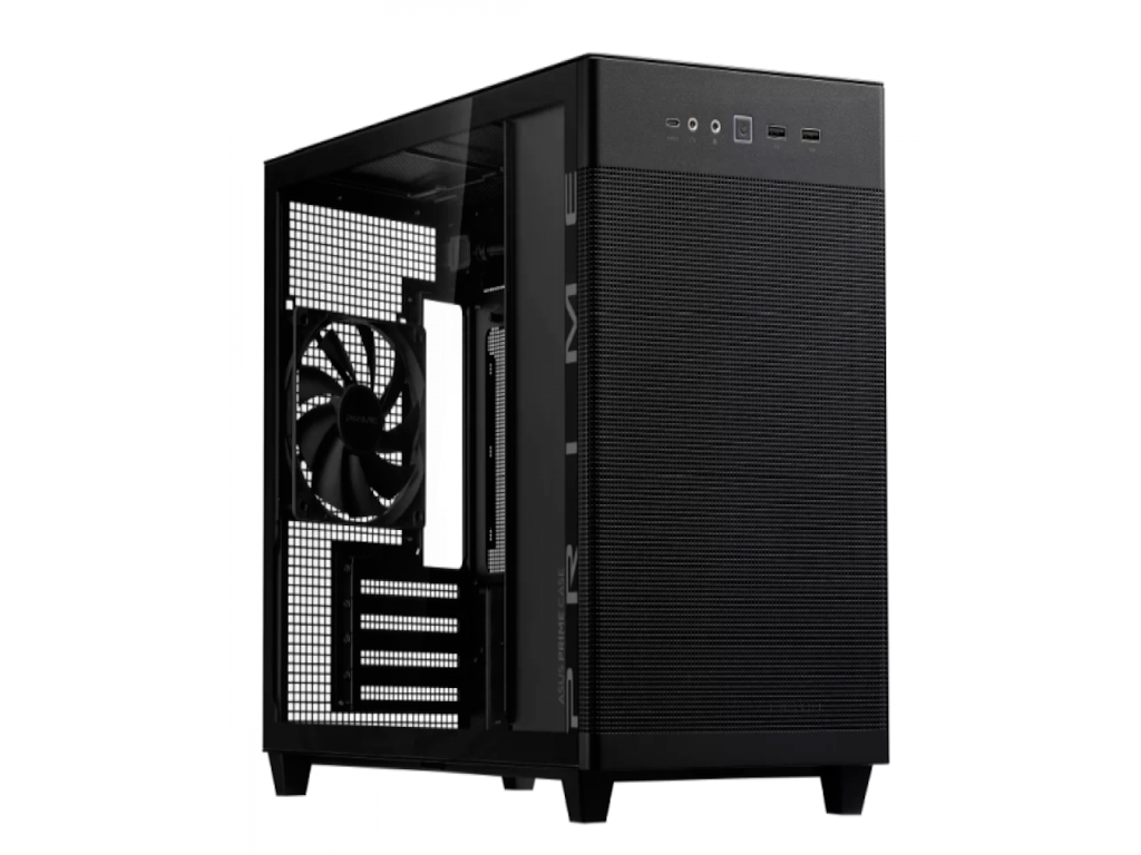 Kucište ASUS AP201 PRIME Tempered Glass Small Tower/Micro ATX/Mini ITX/bez napajanja/crna