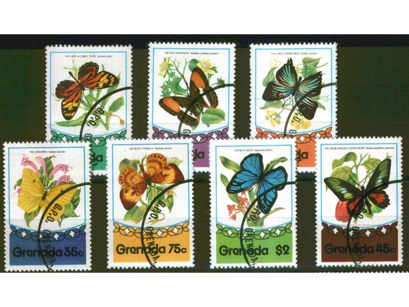203 - Grenada - Leptiri - Žigosana serija