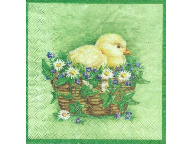 Salveta POV59_142 - 33x33cm Cveće Pilići