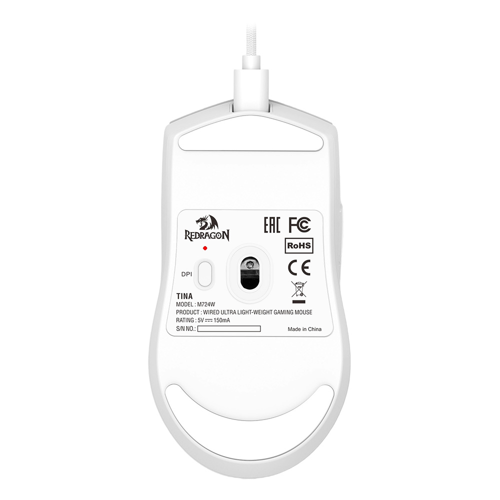K1NG 1K Wired Gaming Mouse White