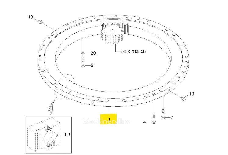 Hyundai 81EN-00051 okretni prsten za Hyundai R250-3 R250-7 bagera
