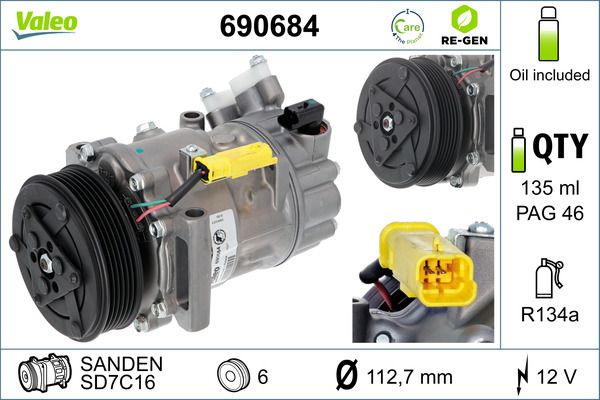Kompresor, klima-uređaj VALEO 690684