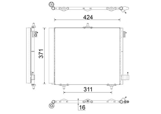 Hladnjak klime, kondenzator MAHLE AC 460 000S