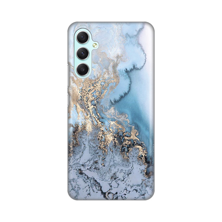 Zastitna silikonska maska (futrola) PRINT - Samsung Galaxy A34 5G 5G Blue Gold Marble