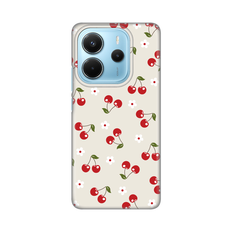 Zastitna silikonska maska (futrola) PRINT - Xiaomi Redmi Note 14 4G (SRB) Cherry and Flowers