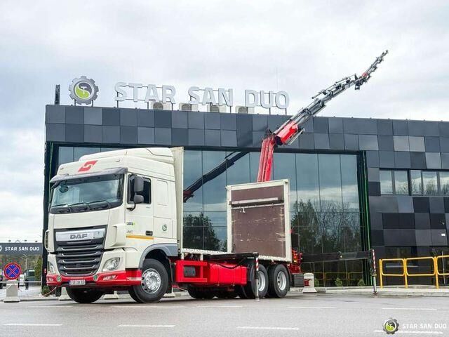 DAF XF 440 6x2 Fassi F365 FLY JIBCranePallet Grippe kamion platforma