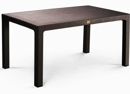 Bastenski sto ratan golf 75x125 braon ( 0000472 )