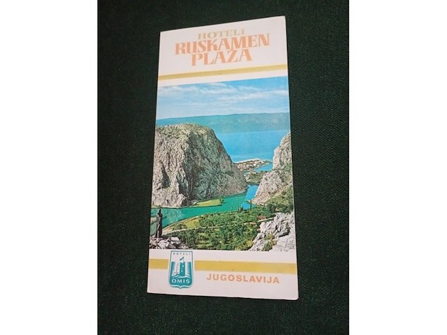 Brošura hoteli ruskamen plaža omiš jugoslavija