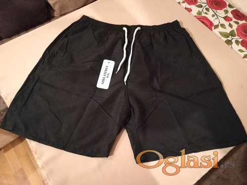 Novi muski sorts Sport u velikom broju 5XL Crni Novo