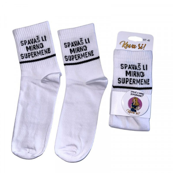 Keva si čarape „Spavaš li mirno supermene" 37-41