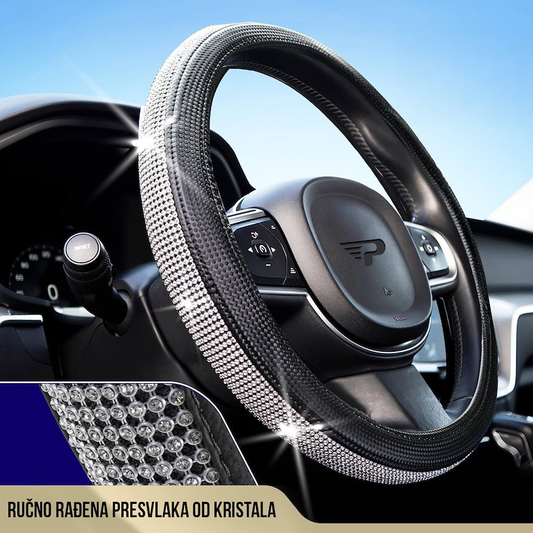 Obloga za volan P100 crna/kristal