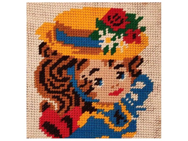 Goblen DEVOJCICA SA SESIROM 36x36 cm