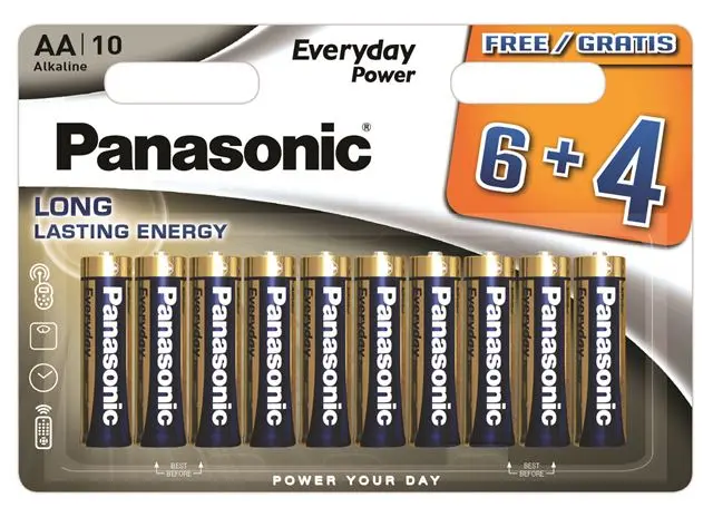 Panasonic LR6EPS/10BW-AA Everyday power Alkalne baterije, 10 komada