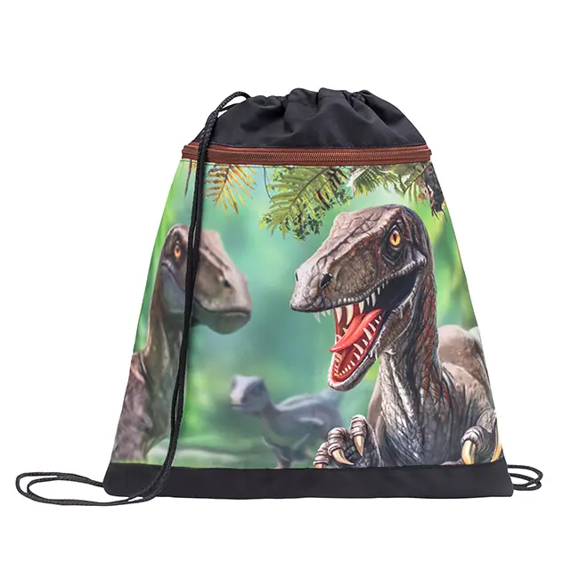 Belmil Sportska torba za dečake Dinosaur Park 336-91, Crno-zelena