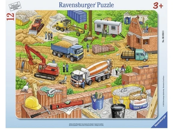 Ravensburger puzzle (slagalice)- Masine na gradilistu RA06058